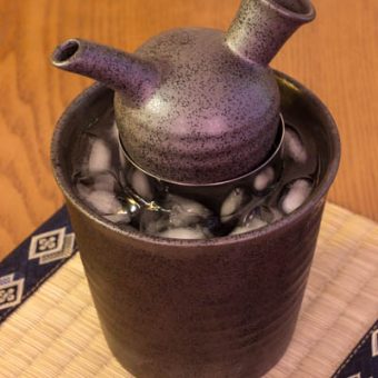 Cold Sake Set Ice Pocket Purple 【Paper Boxed】 - SAKETALK Shop