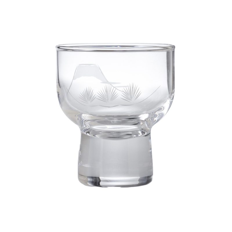 Kiriko Ochoko Clear Sake Glass Fuji Pine - SAKETALK Shop