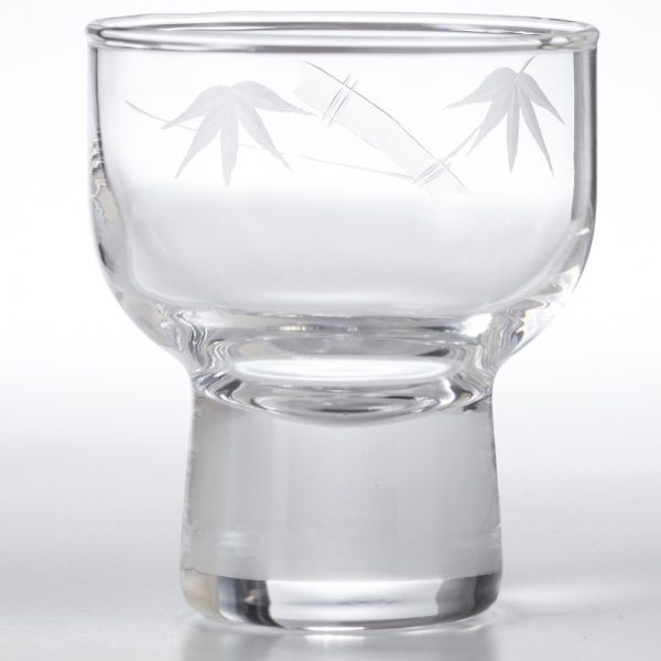 Kiriko Ochoko Clear Sake Glass Bamboo - SAKETALK Shop