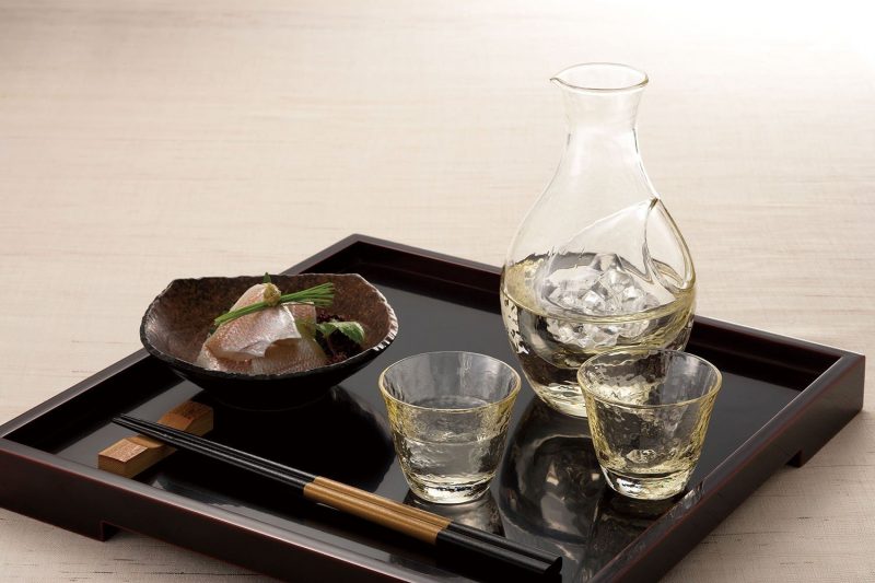 Cold Sake Set Ice Pocket Purple 【Paper Boxed】 - SAKETALK Shop