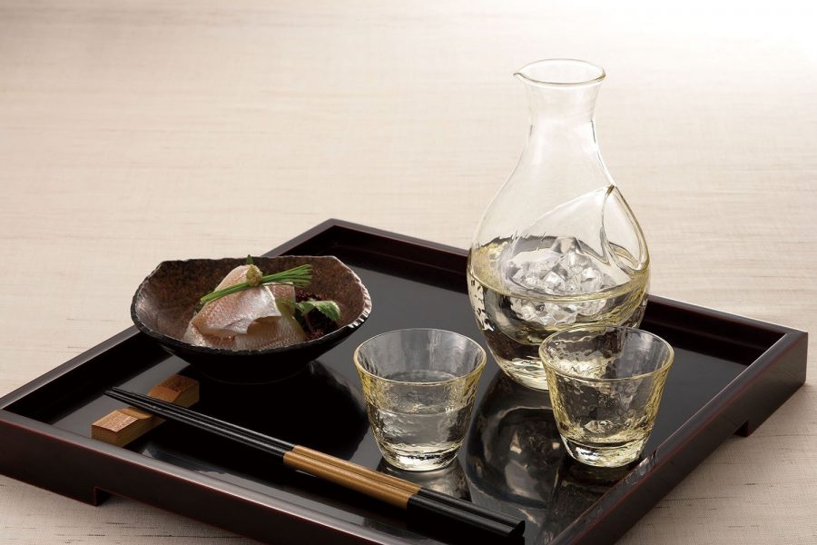 Cold Sake Set Ice Pocket Purple 【Paper Boxed】 - SAKETALK Shop