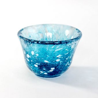 Glass Sake Set Ice Pocket Blue 【Paper Boxed】 - SAKETALK Shop