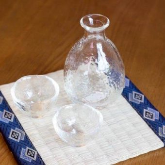 Cold Sake Set Ice Pocket Purple 【Paper Boxed】 - SAKETALK Shop